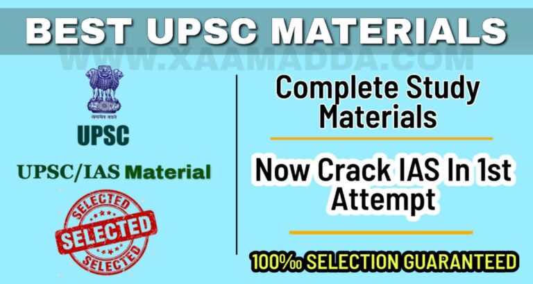 UPSC MATERIAL TO CLEAR IAS IN FIRST ATTEMPT - XaamAdda