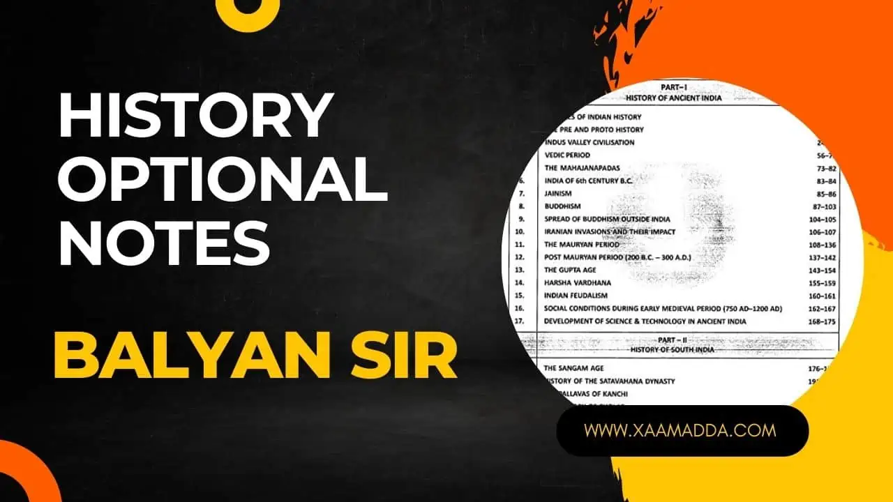 Baliyan Sir History Optional Notes PDF - XaamAdda