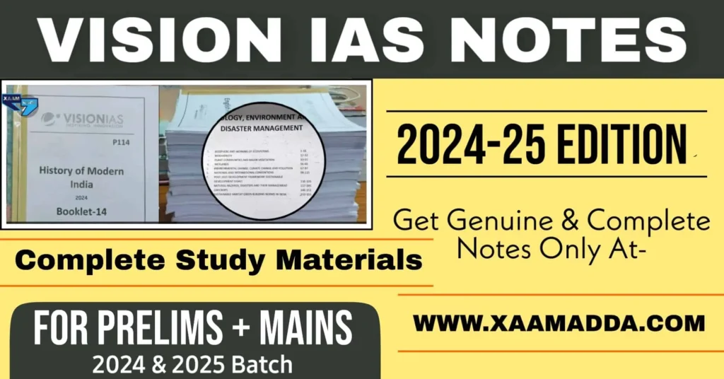 Vision IAS Notes 2024 | PDF Study Material - XaamAdda